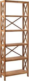 Regál z dubového dřeva v přírodní barvě 70x198 cm X-Shelf – Unique Furniture