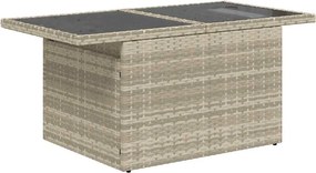 6dílná zahradní sedací souprava a podušky světle šedá polyratan 3267262