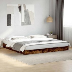vidaXL Rám postele bez matrace 180x200cm Dřevěné konstrukce [842002] Barva: kouřový dub