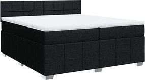 Box spring postel s matrací černá 200x200 cm textil 3289477