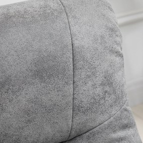 HOMCOM polohovací křeslo s taburetem, otočné TV křeslo s funkcí polohování, mikrovlákno šedé, 78x82,5x109 cm, ideální pro obývací pokoj a relaxaci | …