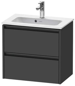Duravit Ketho.2 - Umyvadlová skříňka 55x61x39 cm, 2 zásuvky, grafit mat K25255049490000