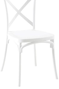 Kondela Stohovatelná židle, bílá, SAVITA