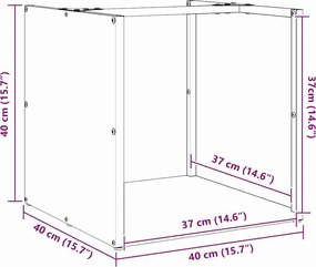 vidaXL Stojan na palivové dřevo 40x40x40 cm [864238] Barva: Nerezová ocel