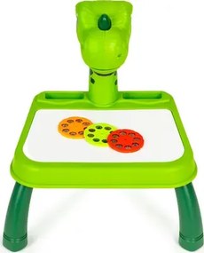 ECOTOYS Kreslicí tabule s projektorem Dinosaurus zelená / 3 tematické