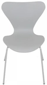 Jídelní židle šedá plastová čtyřnohá kvová podnož CT-X7034 GREY
