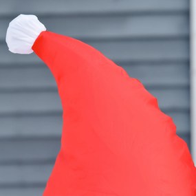 Aosom Santa Claus Vánoční dekorace, 1,2 m, samofukovací, LED, včetně ventilátoru, červená + bílá