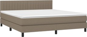 Box spring postel s matrací taupe 160x200 cm textil 3140229