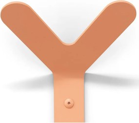 Ocelový nástěnný věšák v lososové barvě 66 cm Frondo – Spinder Design