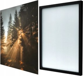 Podsvícený Obraz Východ Slunce Na Orlici rámeček černý Elegance Slim 40x50