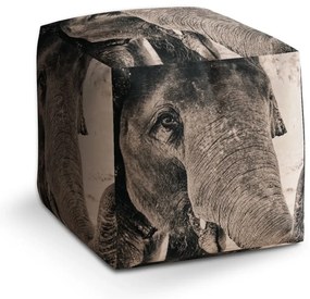 Sablio Taburet Cube Slon: 40x40x40 cm