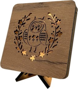 Li-Go "Sovička" lampa 19x19 cm provedení povrchu: jedle