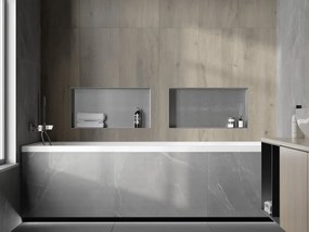 Mexen X-Wall-NR výklenková police bez lemu 60 x 30 cm, inox - 1911603010