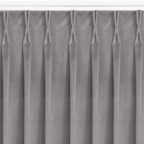 Závěs Homede Vila s řasící páskou Flex 9,5 cm a dvojitým záhybem šedý