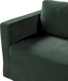 Potah na pohovku IKEA  Karlstad 2-místná , nerozkládací, dlouhý barva zelená látka lesklé, sametová