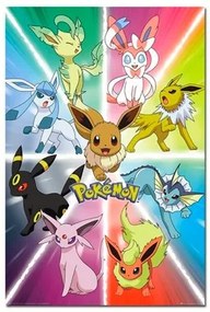 Obraz s motivem Pokémon -  evoluce Eevee Motiv: Pokémon - evoluce Eevee, Rozměry (cm): 40x60 cm