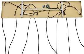 Závěsné svítidlo Art Deco zlaté s duhovým sklem 8-světelné - Sandra