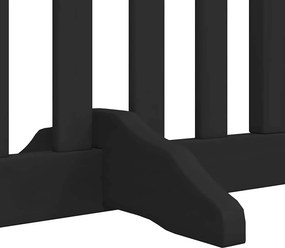 Zábrana pro psy s dvířky skládací 10 panelů černá 800 cm topol 3155683