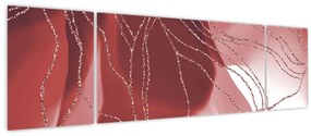Obraz - Červená abstraktní květina N⁰1 (170x50 cm)