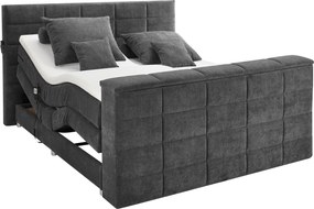 XXXLutz POSTEL BOXSPRING, 180/200 cm, antracitová Carryhome - Manželské postele - 002220044901