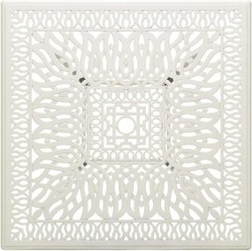 Zahradní stůl bílý 90 x 90 x 73 cm litý hliník 315590