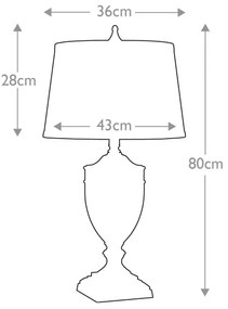 Quoizel QZ-DENNISON-BB - Stolní lampa DENNISON 1xE27/60W/230V zlatá