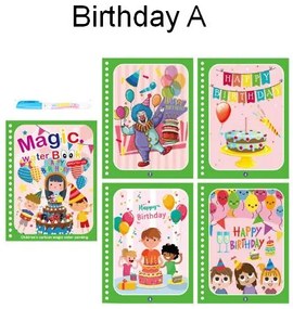 Montessori Magic Book vybarvovací knížka vodou Varianta: Birthday A