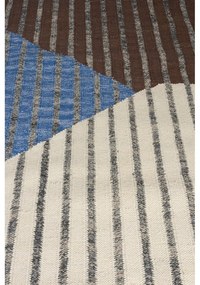 Modrý/hnědý bavlněný koberec 160x230 cm Hampton – Dutchbone