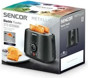 SENCOR STS 6058BK černá / Topinkovač / 1000 W / 2 sloty