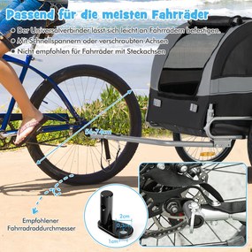 Costway Přívěs pro psa za kolo 40 kg Nosnost