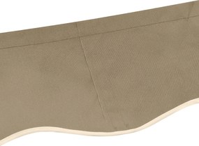 Náhradní plachta pro slunečník Outsunny - S jemnými vlnkami - Vysoce hustý polyester 280 g/m² s UV ochranou 3,82L x 2,4W (výložník) m Beige