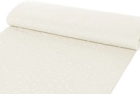 Biante Teflonový běhoun na stůl TF-026 Pnoucí lístky - smetanový 20x160 cm