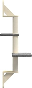 Nástěnné škrabadlo pro kočky se sloupkem tmavě šedé 108 cm 172412