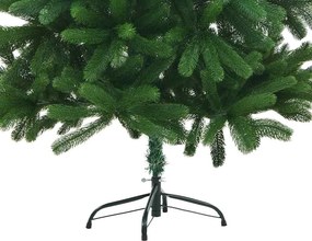 Umělý vánoční stromek s LED a sadou koulí 150 cm zelený 3077640