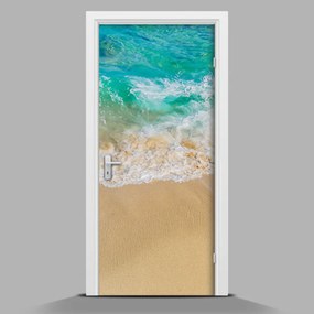 Wallmuralia Nálepka na dveře Na pláži 75x205