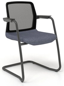 NARBUTAS - Židle WIND SWA224 s černým rámem a lakovanou podnoží