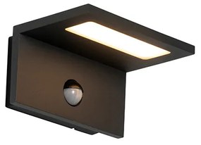 Venkovní nástěnná lampa šedá vč. Pohybového senzoru LED IP54 - Harvey