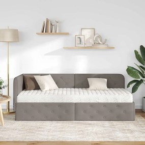 Rohový rám postele Taupe 80 x 200 cm textil 3394034