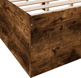 Rám postele kouřový dub 120 x 200 cm kompozitní dřevo 3281025