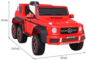 Dětské elektrické auto Mercedes AMG G63 Červené