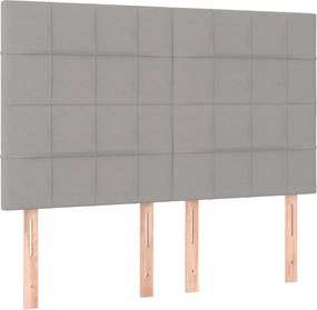 Box spring postel s matrací světle šedá 140 x 190 cm textil 3137149