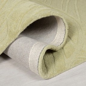 Flair Rugs, Kusový koberec Solace Lino Leaf Sage kruh, 160x160 (průměr) kruh, zelená, ložnice