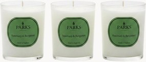 Sada ručně vyrobených vonných svíček Vintage Aromatherapy (rozmarýn, bergamot a levandule), 3 díly