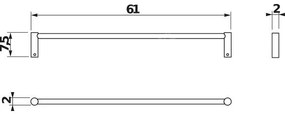 Jika Basic Držák ručníků H3813A20040001