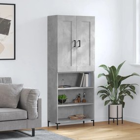 Skříň highboard betonově šedá 69,5x34x180 cm kompozitní dřevo 3200069