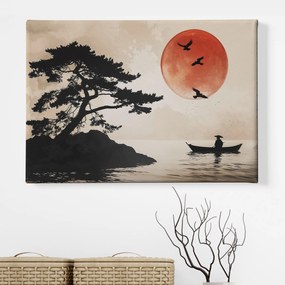 Obraz na plátně - Strom života Starý dub a převozník Yakuta FeelHappy.cz Velikost obrazu: 180 x 120 cm
