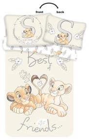 Jerry Fabrics Povlečení do postýlky 100x135 + 40x60 cm - Lví král Best Friends