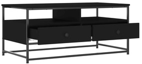 Konferenční stolek černý 100 x 51 x 45 cm kompozitní dřevo - Default Title