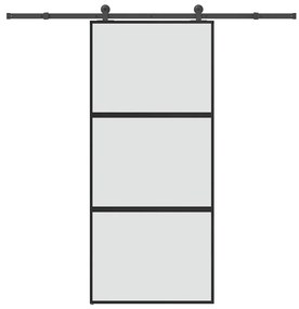 Posuvné dveře s kováním 90x205 cm tvrzeného sklo a hliník 3332939