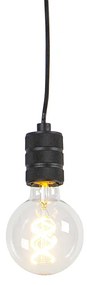 Závěsná lampa černá 1-světlo - Cavalux